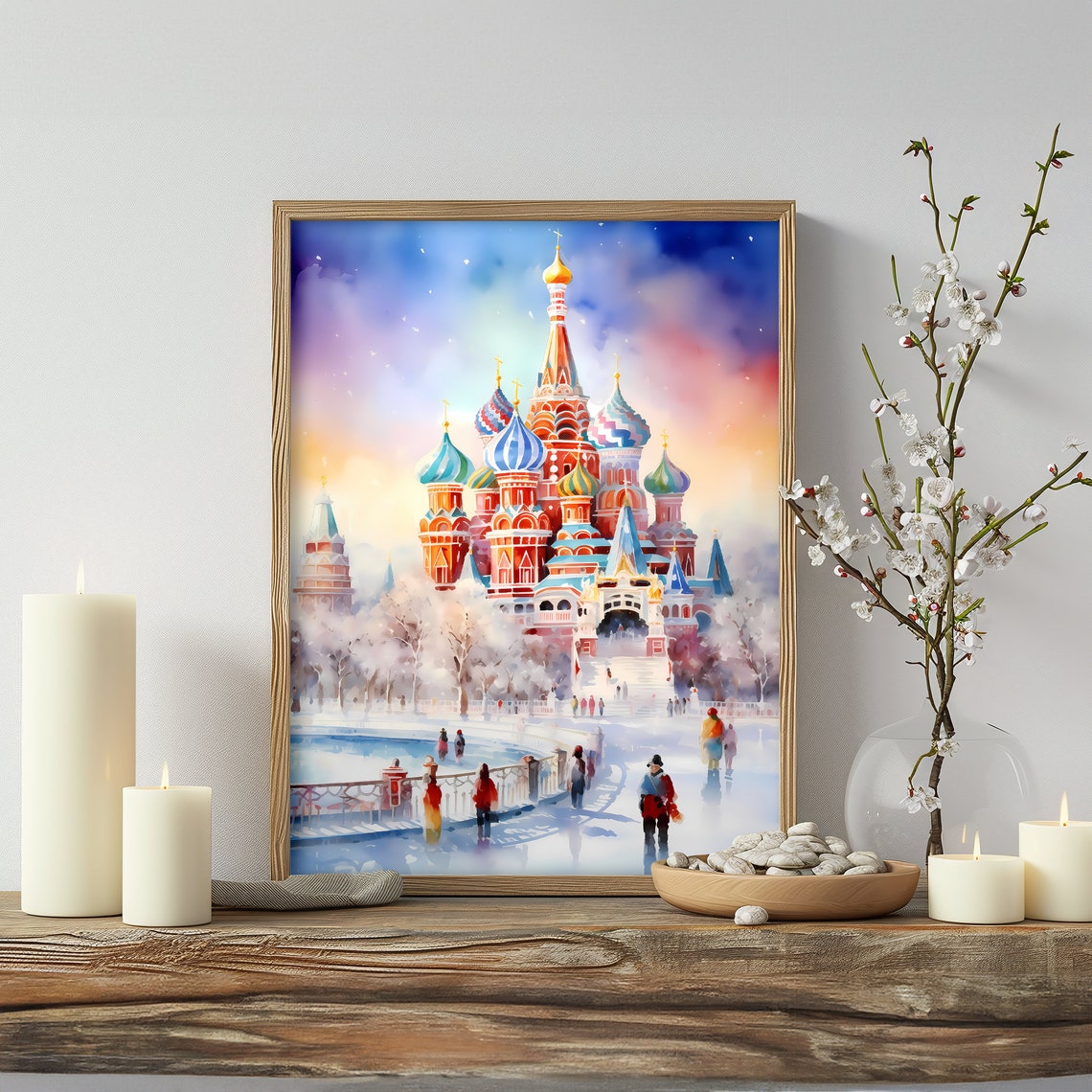 Harbin Ice Festival Watercolor Poster Travel Art Print China Landscape ...