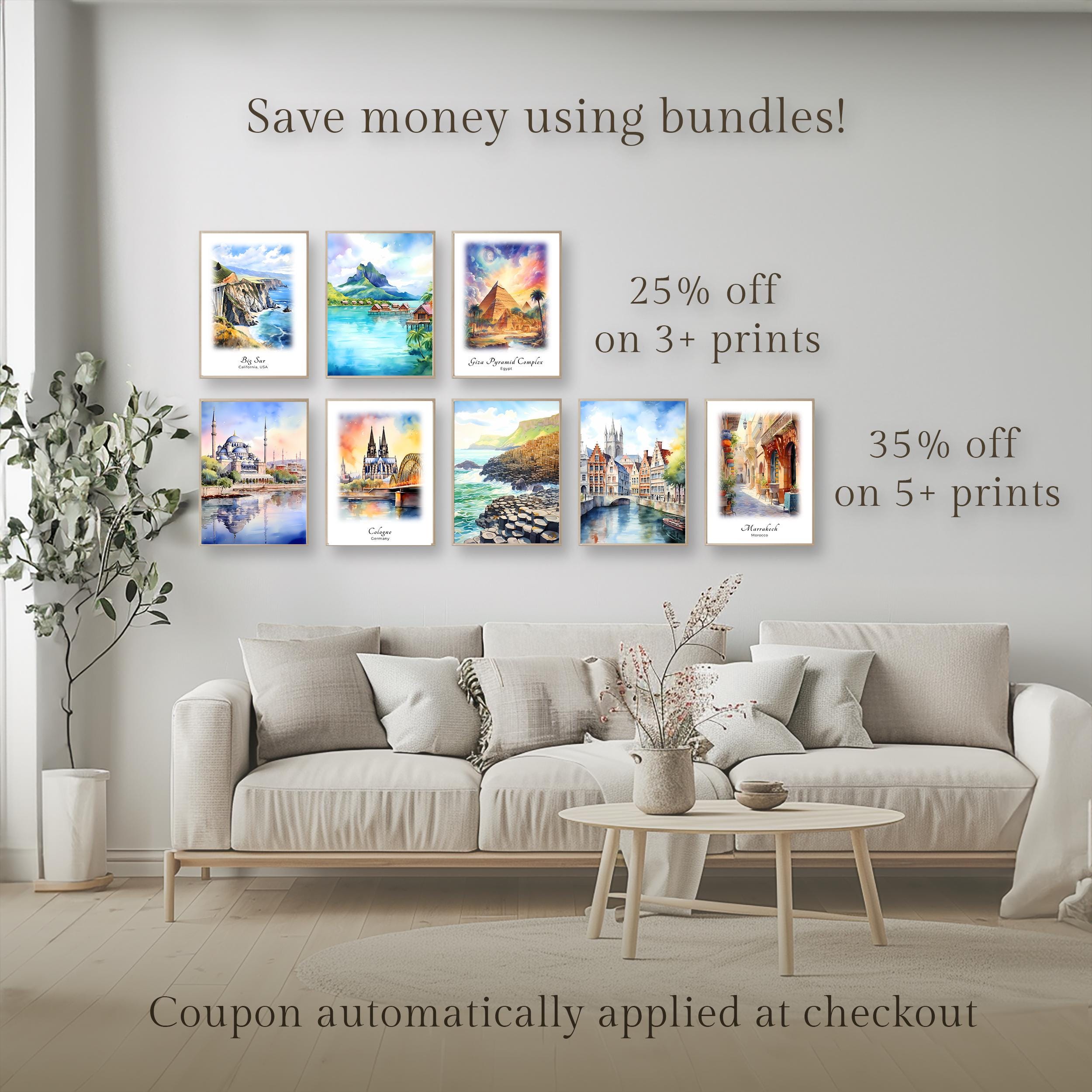 Sheikh Zayed Grand Mosque Watercolor Poster Travel Art Print UAE ...