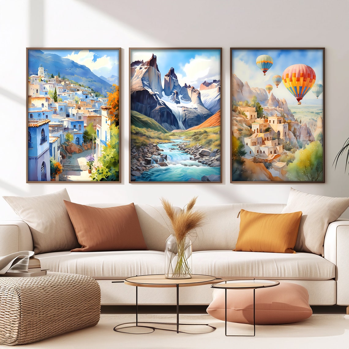 Torres Del Paine National Park Watercolor Poster Travel Art Print Chile ...