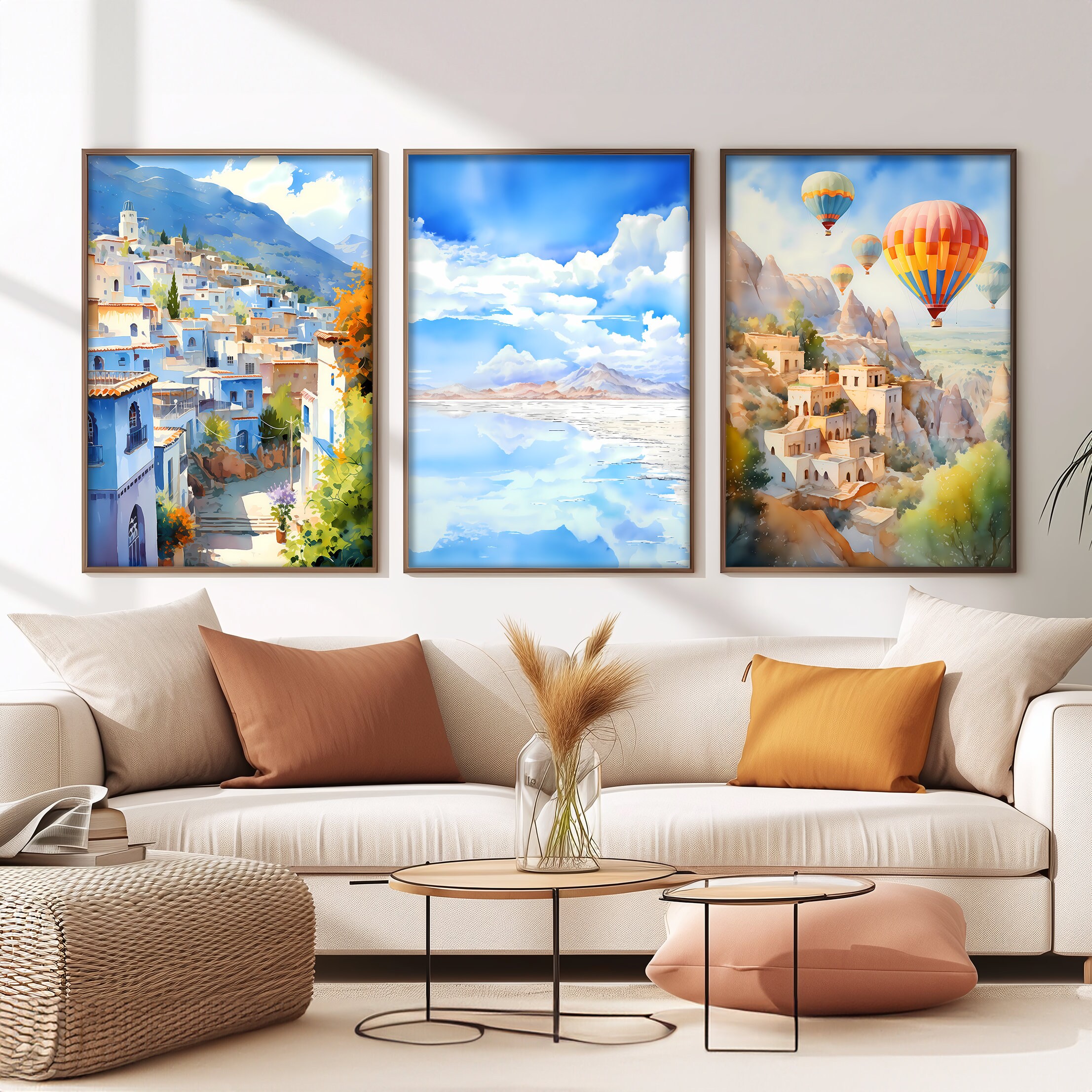 Salar De Uyuni Watercolor Poster Travel Art Print Bolivia Landscape Art ...