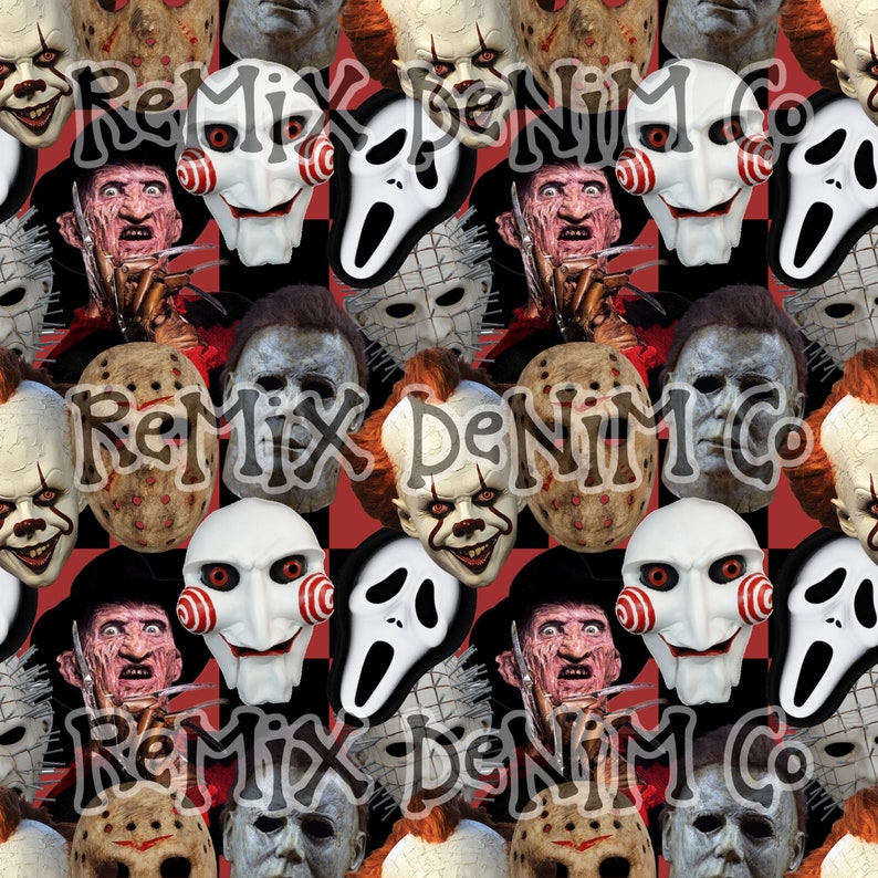 Jigsaw, Freddy, Jason, Pinhead, Pennywise Clown, Michael Myers ...