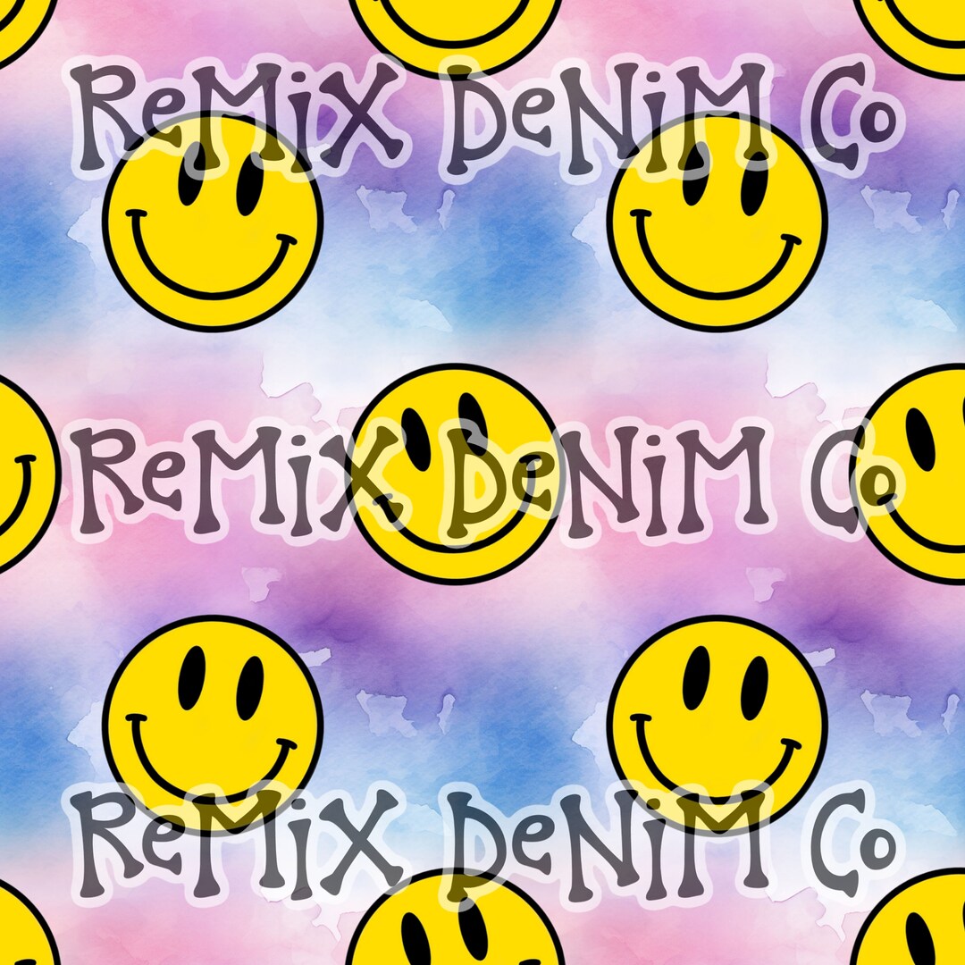 Smiley Face Happy Face Checker Seamless File Sublimation Digital Paper ...