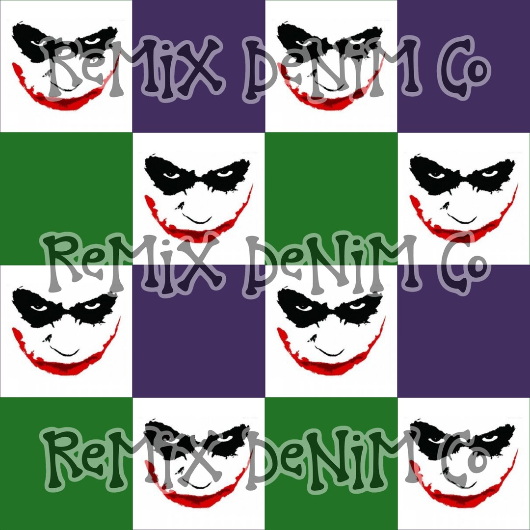 Why so Serious, Joker Checker Seamless File Sublimation Digital Paper ...