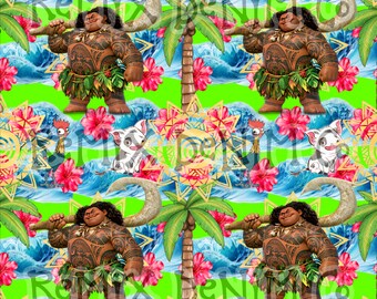 Hawaiian Polynesian Princess Maui Oceania Ocean Waves Pua Heihei Bright ...