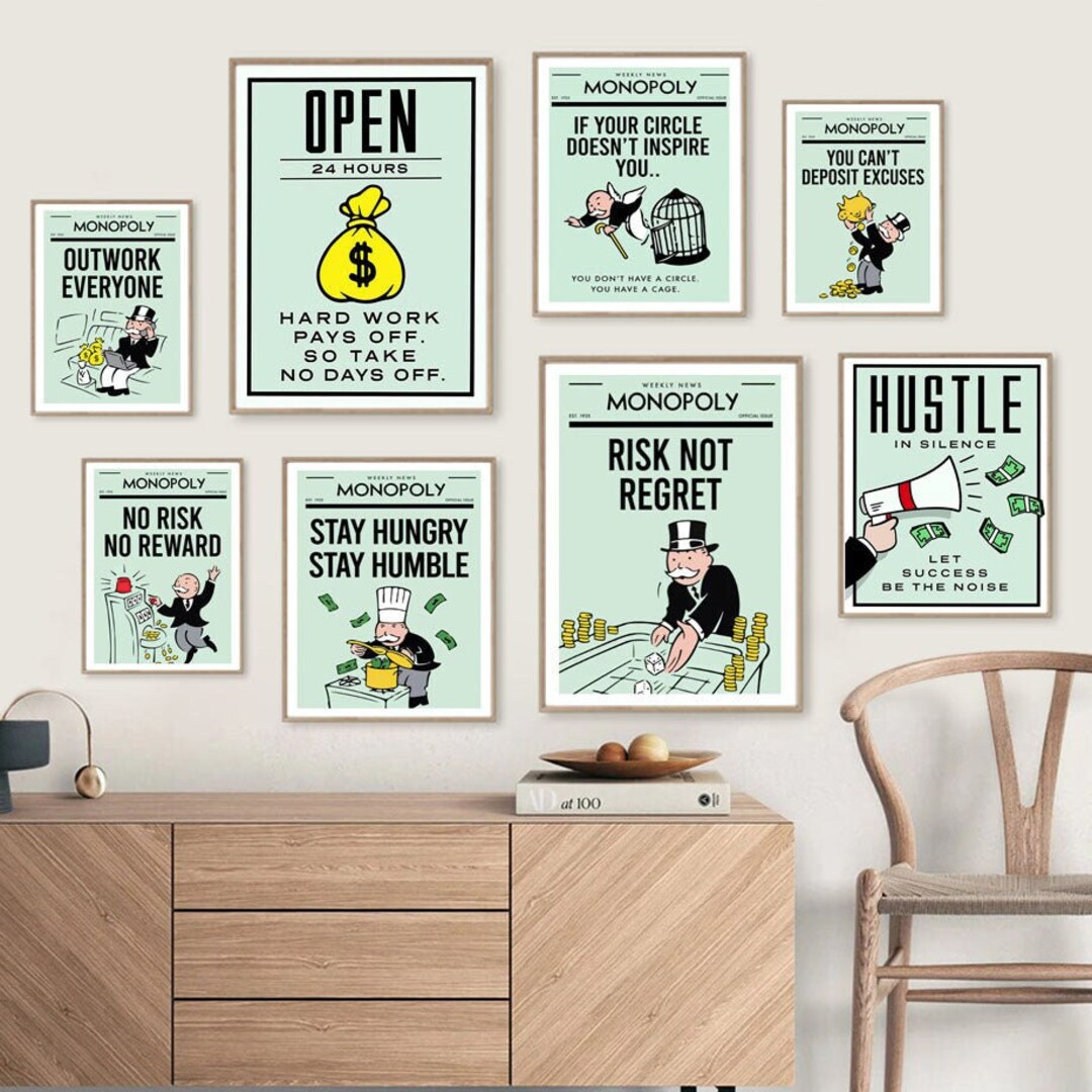 Custom Monopoly Poster, Canvas, Prints, Inspirational Quote Canvas ...