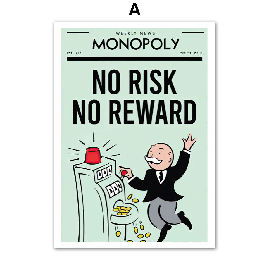 Custom Monopoly Poster, Canvas, Prints, Inspirational Quote Canvas ...