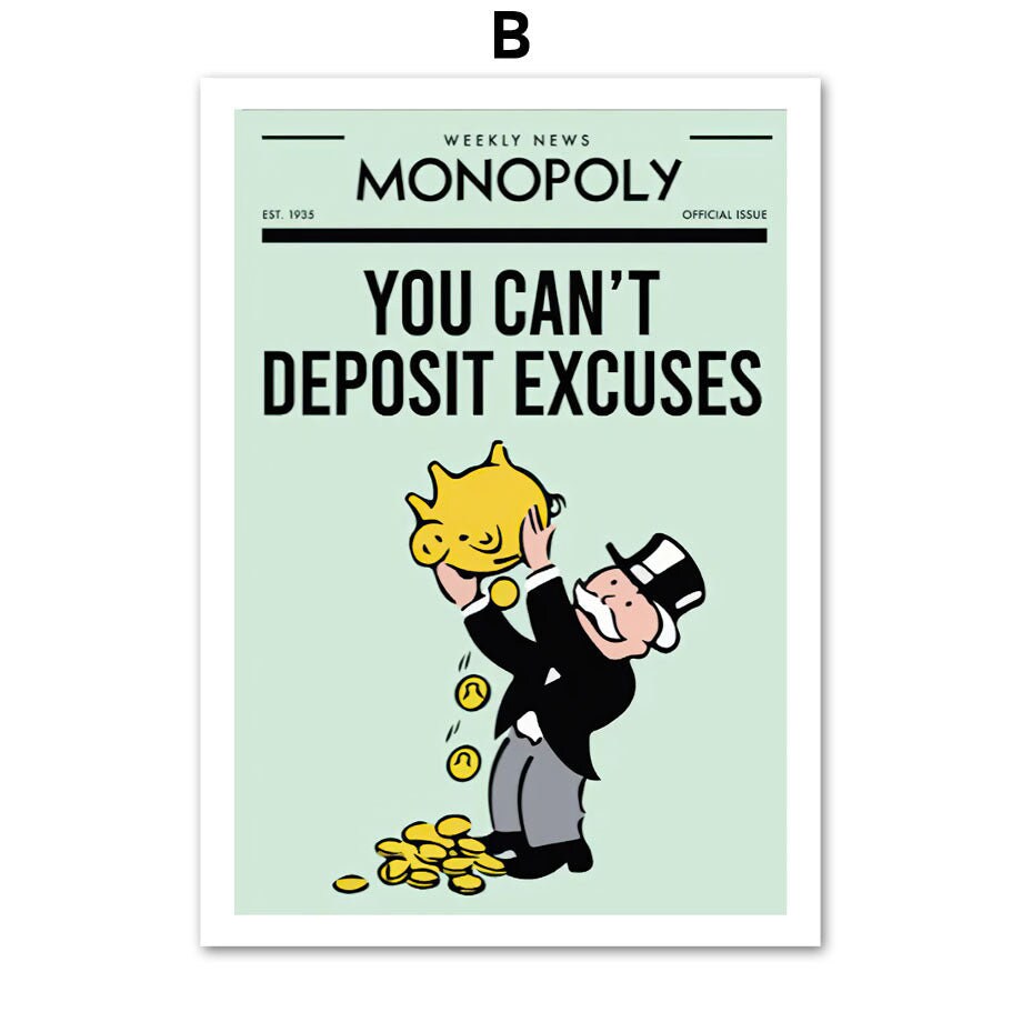 Custom Monopoly Poster, Canvas, Prints, Inspirational Quote Canvas ...