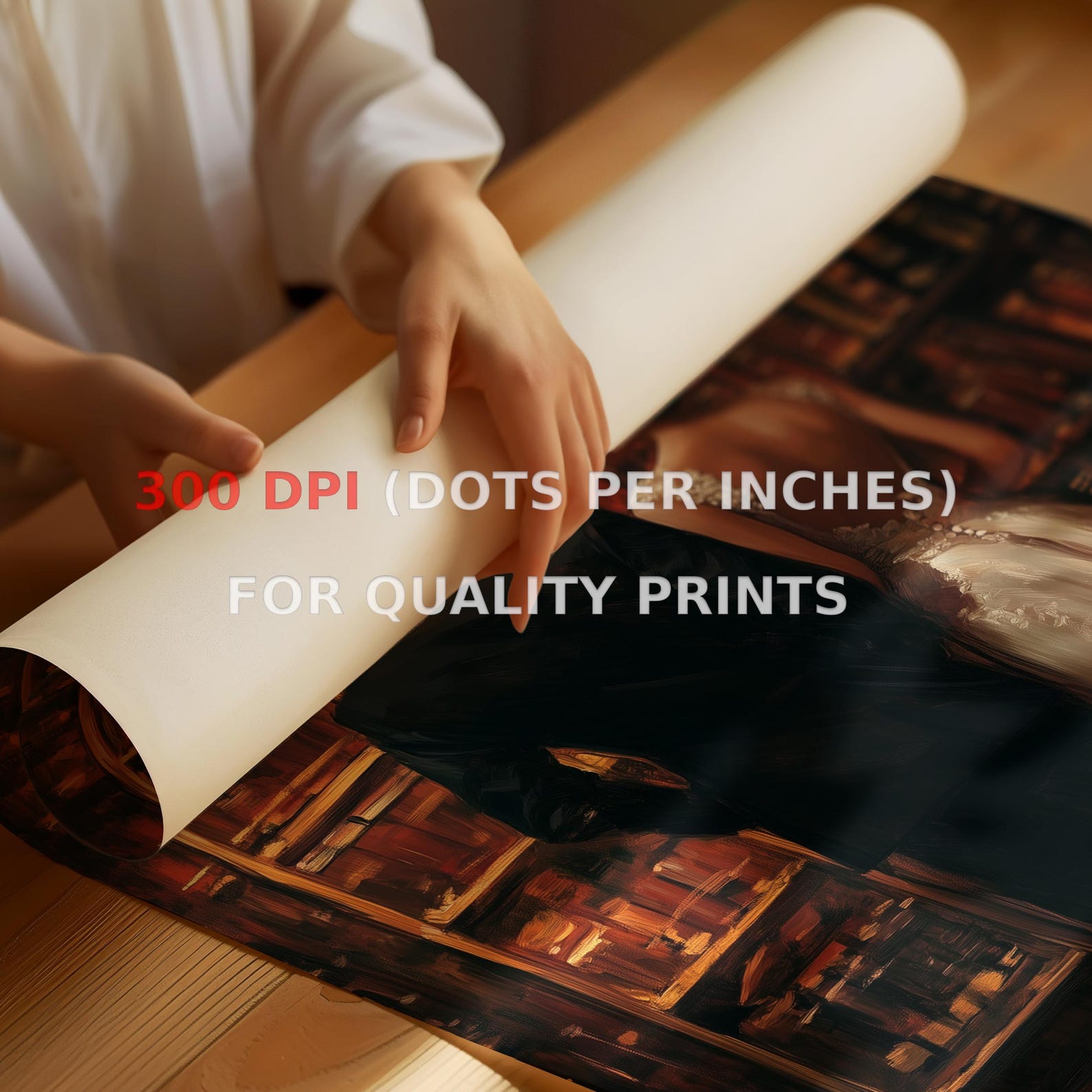 Vintage Library Scene Printable Dark Academia Wall Art, Moody Aesthetic ...