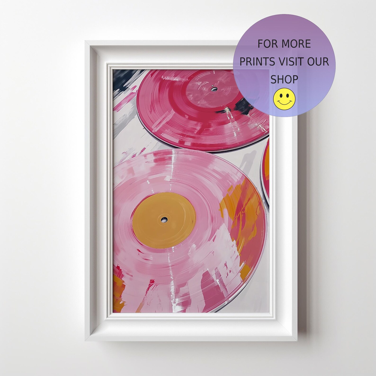 Vinyl Record Printable Wall Art Retro Decor, Y2K Girly Print Trendy ...