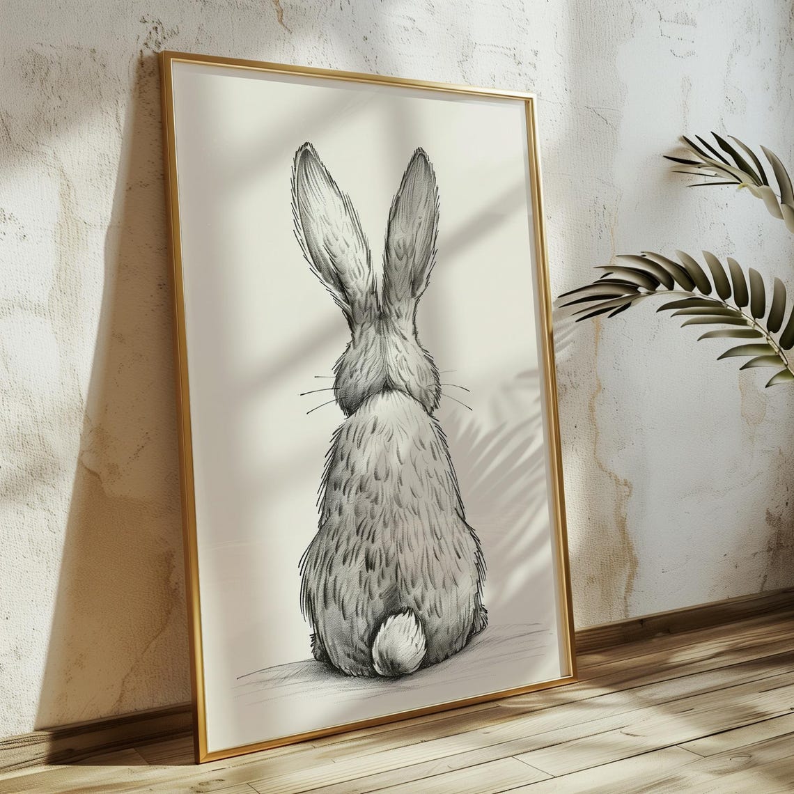 Bunny Art Print Bunny Ink Sketch Print Minimalist Bunny Rabbit Art ...
