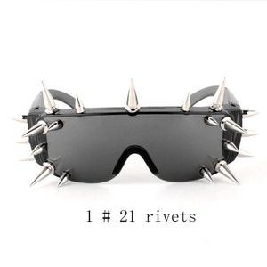 Spiked Sunglasses Futuristic Shades Windproof Designer - Etsy