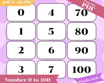 Number Flashcards - Etsy