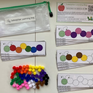 Caterpillar Learning Bag. Busy Bag. Caterpillar. Fine Motor Skills. Toddler Play. Preschool Play ...