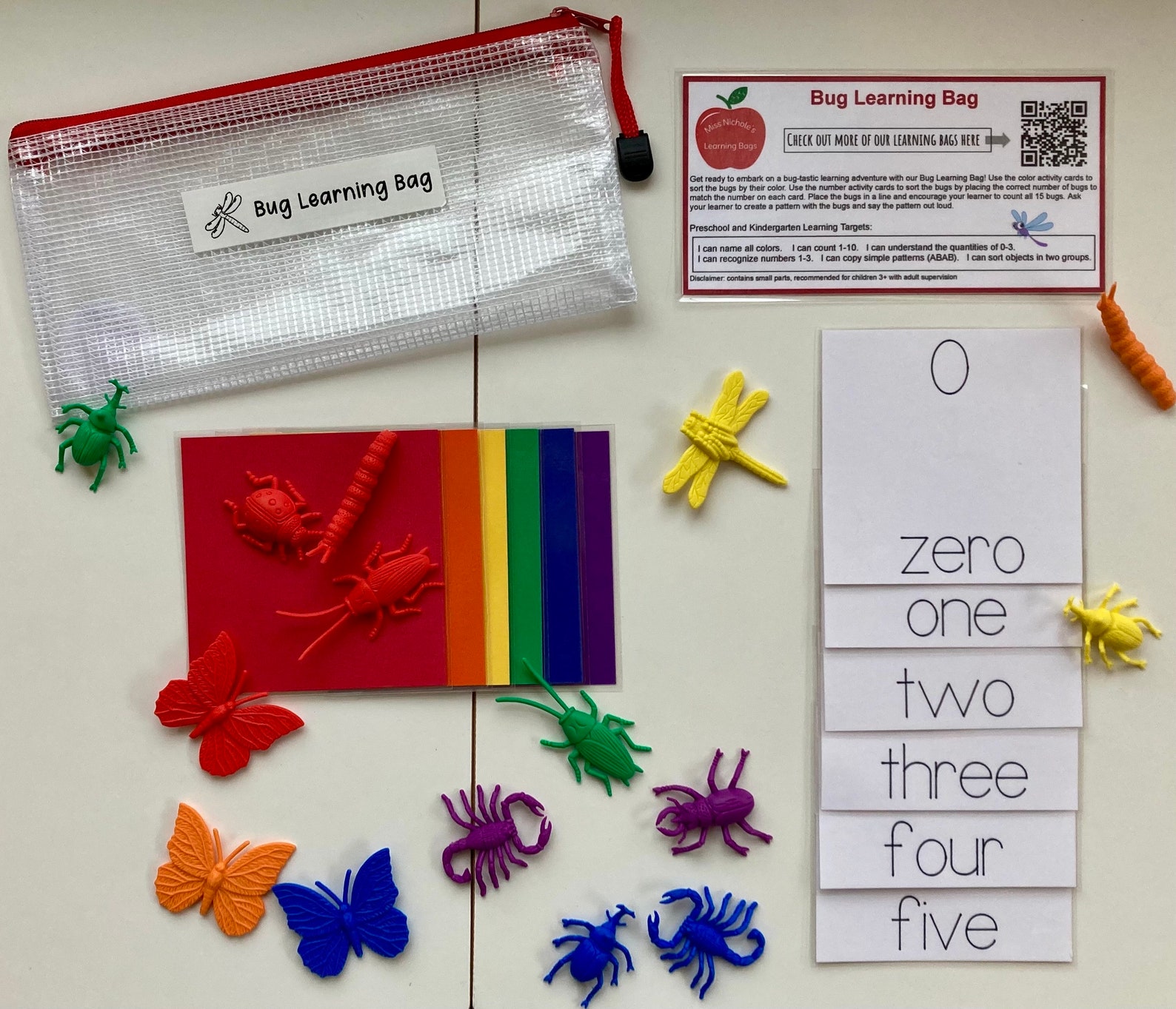 Bug Learning Bag. Busy Bag. Bugs. Fine Motor Skills. Toddler Play ...