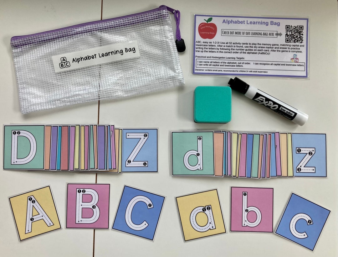Alphabet Learning Bag. Busy Bag. Letters. Fine Motor Skills. Toddler ...