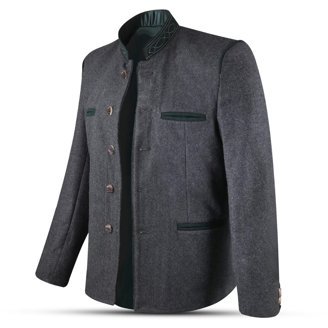 Men’s German Tyrolean Jacket | Bavarian Wool Jacket | Austrian Trachten ...