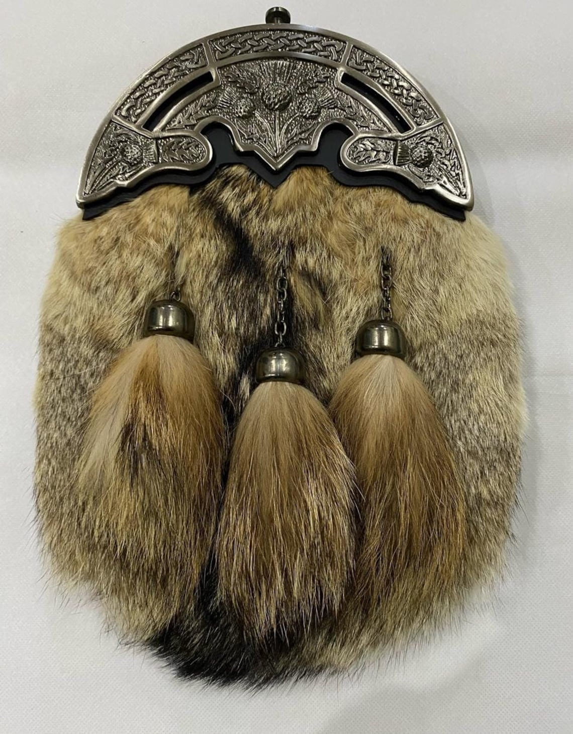 Scottish Full Dress Sporran Fur Cantle Antique Finish Kilt Sporran Bag ...