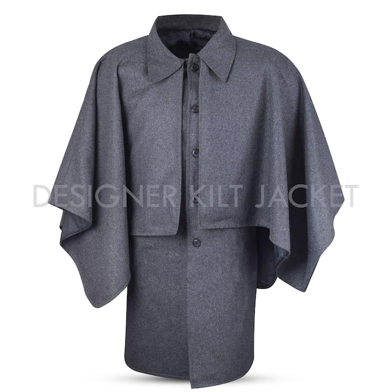 Men’s Ulster Cape Coat, Steampunk & Regency Cosplay Cloak, 1970s ...