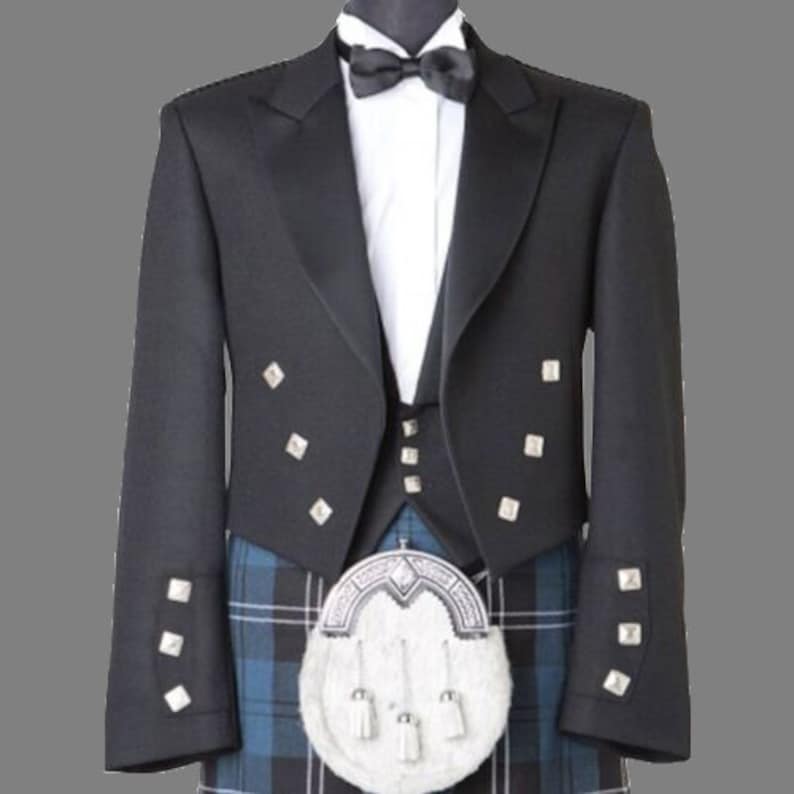 Scottish Men's Prince Charlie Kilt Jacket | Handmade Wedding Kilt ...