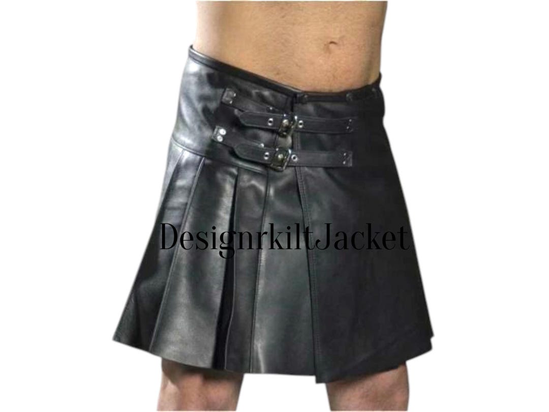 Genuine Leather Utility Kilt: Gothic Steampunk Cosplay Kilt - Etsy