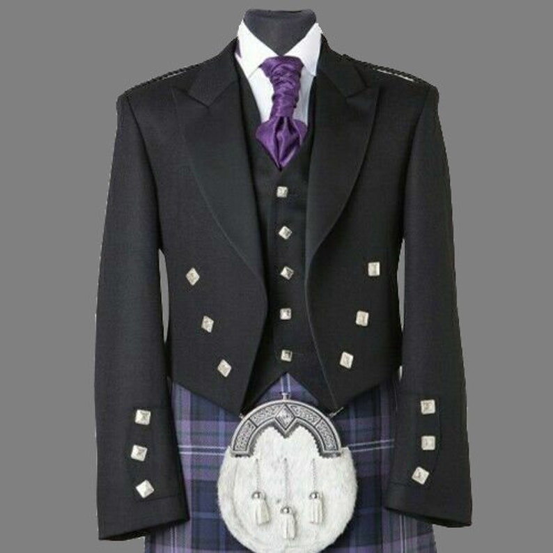 Scottish Men's Prince Charlie Kilt Jacket | Handmade Wedding Kilt ...