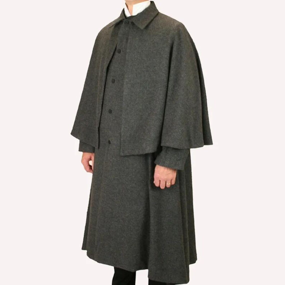 Men's Wool Ulster Cape: Victorian Steampunk Cosplay Cloak - Etsy