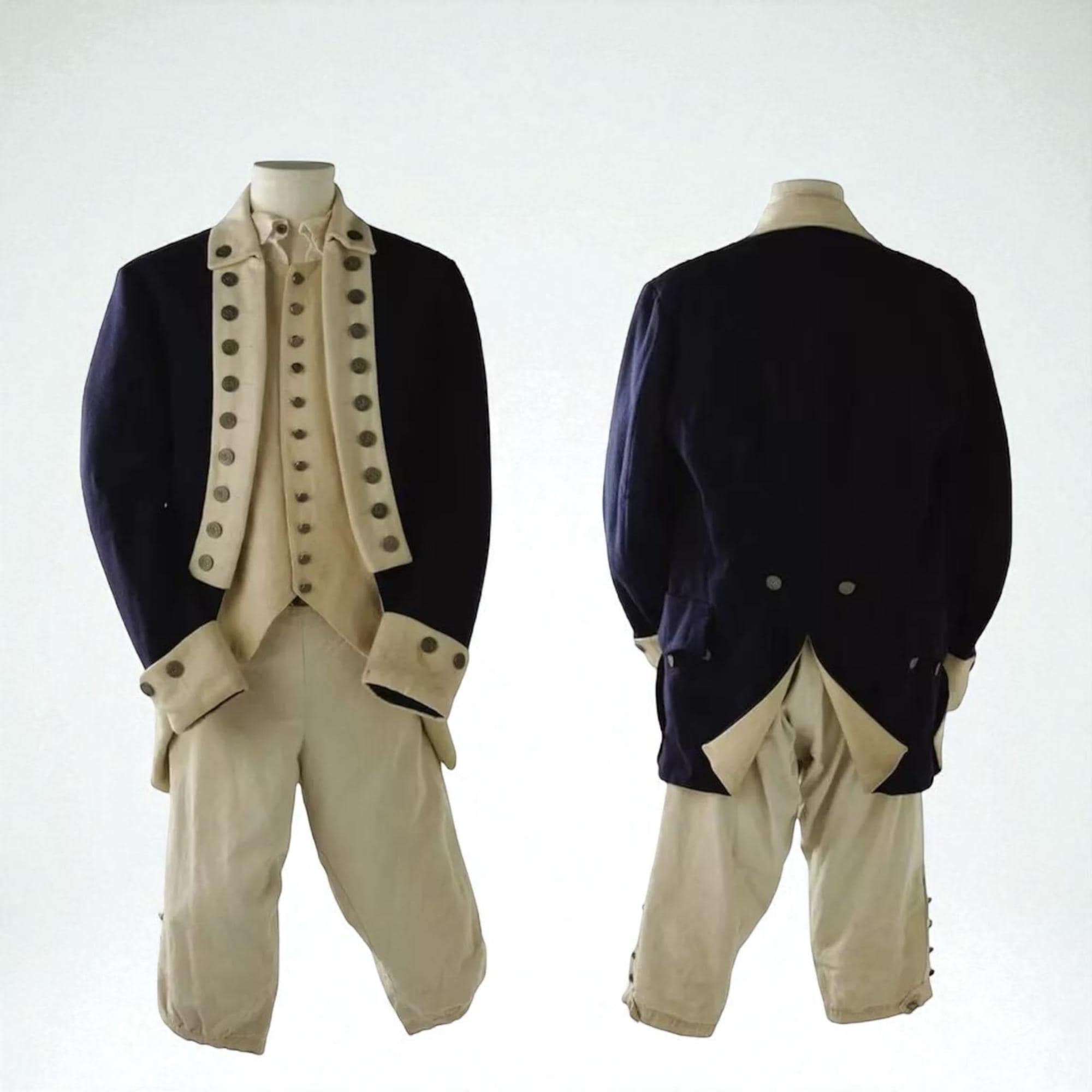 Men’s 18th Century Colonial Revolutionary War Wool Costume | Historical ...