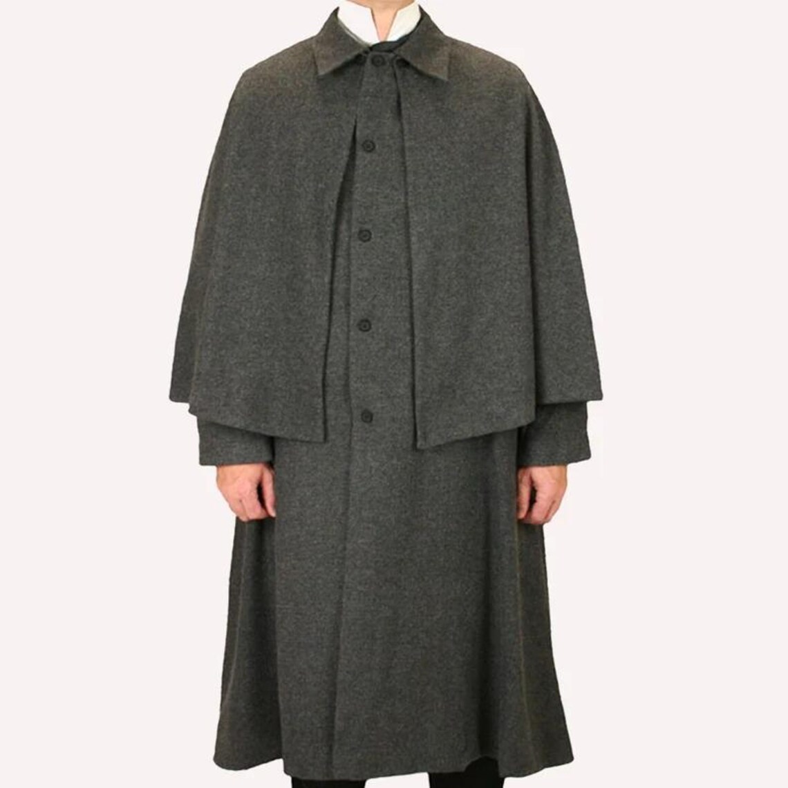 Men's Wool Ulster Cape: Victorian Steampunk Cosplay Cloak - Etsy