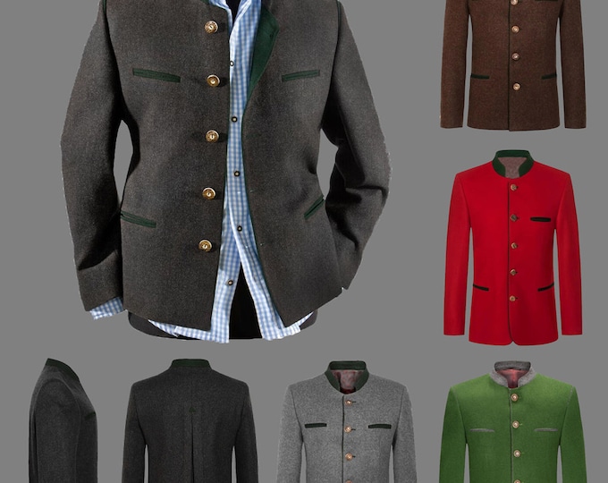 Exclusive Men's Traditional Jacket lian Brown / Trachtenhans Get Your ...