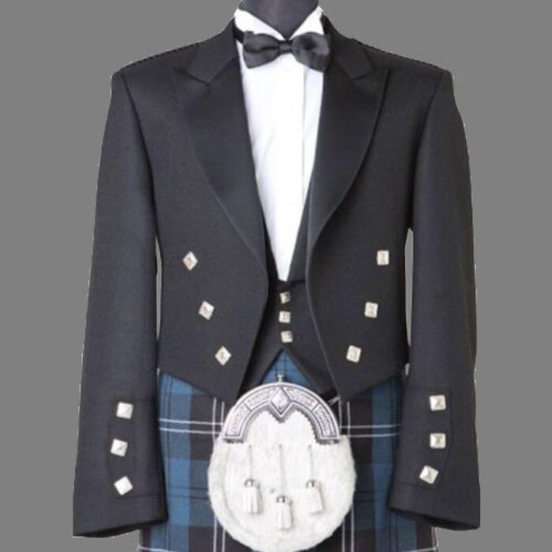 Handmade Scottish Prince Charlie Wool Kilt Jacket With Vest - Etsy