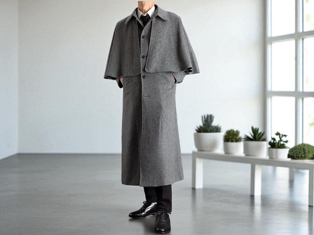 Men's Victorian Wool Cape Coat: Steampunk Cosplay Cloak - Etsy