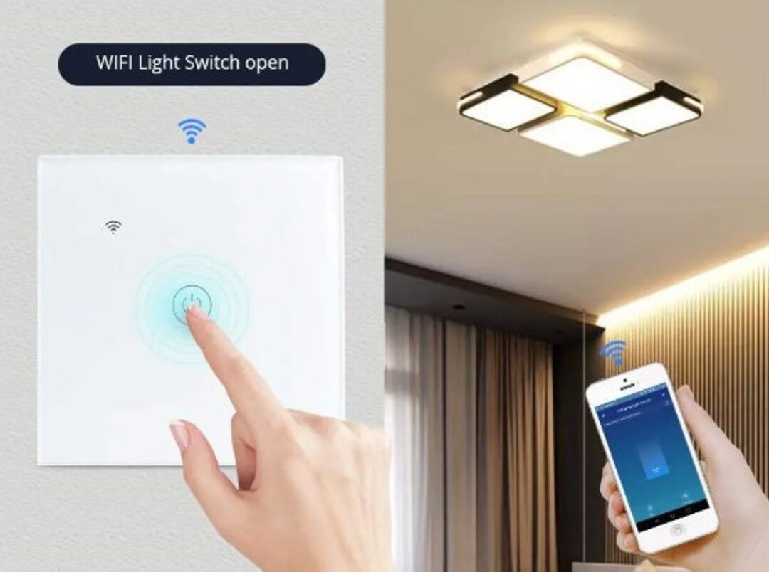 Smart Home Touch Switch: Wifi Enabled, No Neutral Wire Needed, Rf433mhz ...