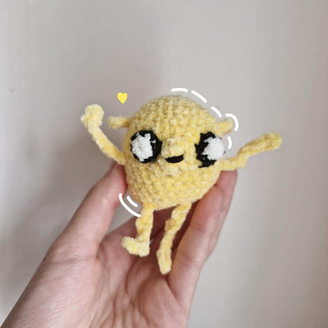 Crochet Jake the Dog Plushie – Adventure Time Keychain - Etsy