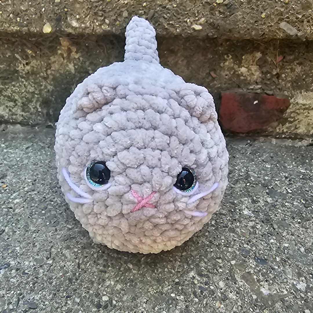 Crochet Plush Loaf Cat Gray Stuffed Animal - Etsy