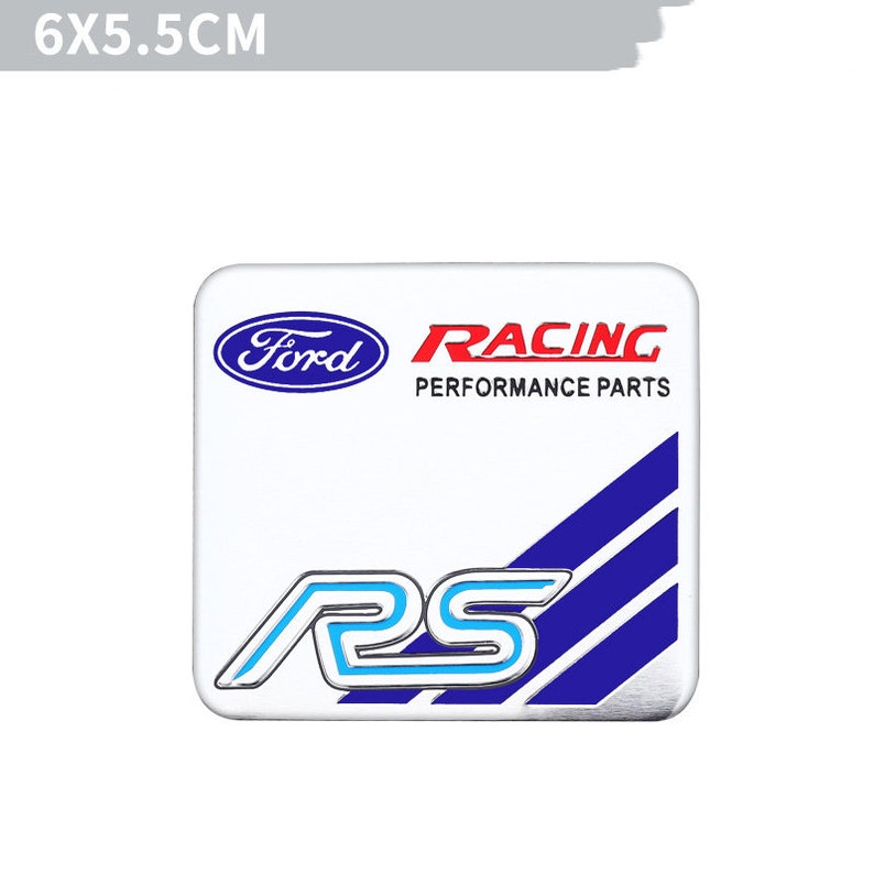 1 X Aluminum Ford ST RS Racing Wolf Logo Car Emblem Car Sticker ...