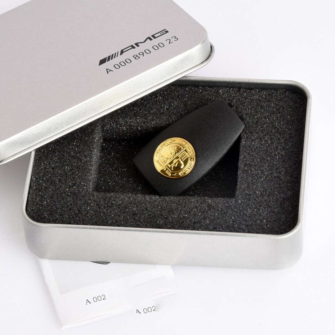 AMG Emblem Key Fob Cover Remote Affalterbach Apple Tree Aluminum Silver ...