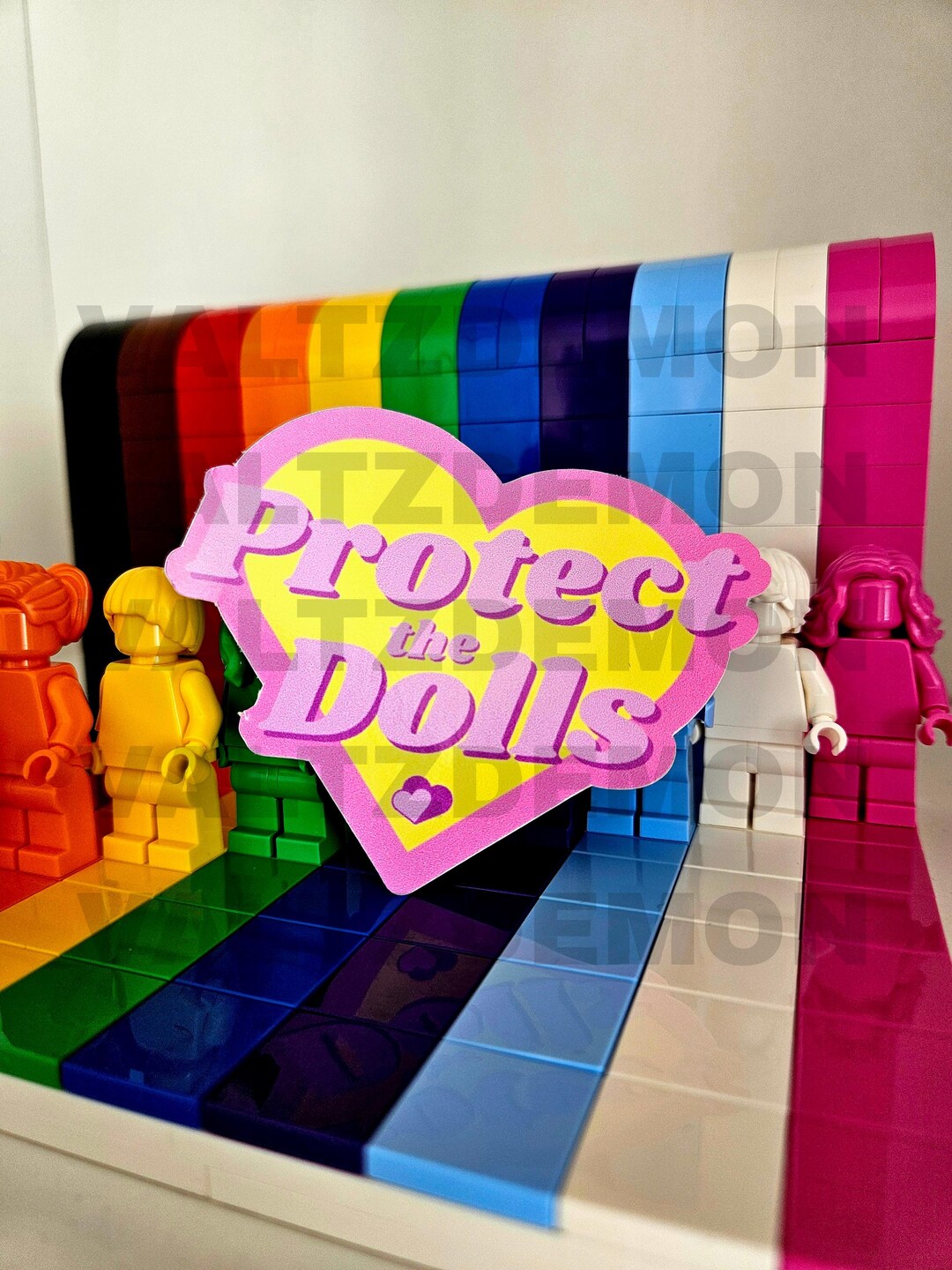 Protect the Dolls Vinyl Sticker: LGBTQIA+ Pride, Retro 90s Style - Etsy