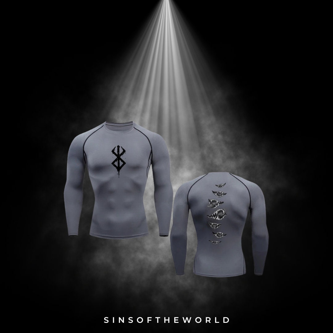 Anime Styled Gym Compression Shirt Breathable Training Shirt Long ...