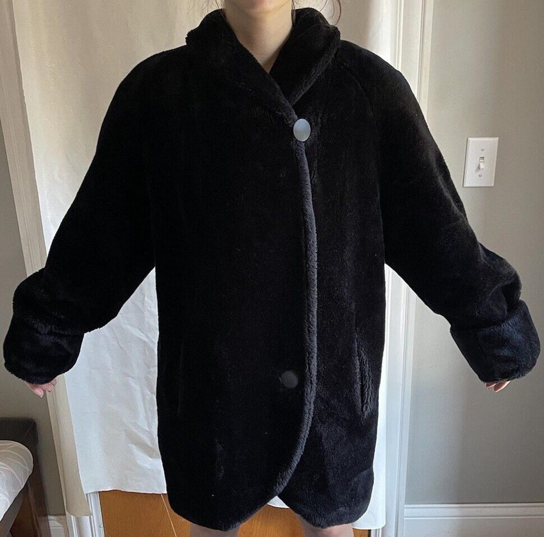 Vintage Monterey Fashions Faux Fur Coat Womens L Excellent Condition ...