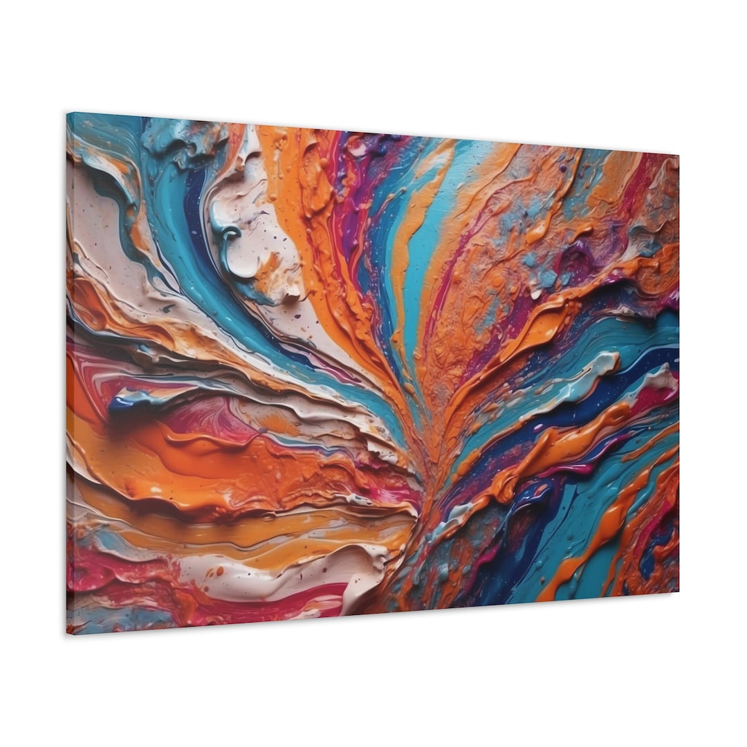 Psychedelic Sunrise Canvas Wall Art - Etsy