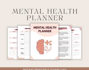 Mental Health Planner designed by Psychologist, Mental Health Journal ...
