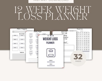 12 Week Weight Loss Planner - Etsy