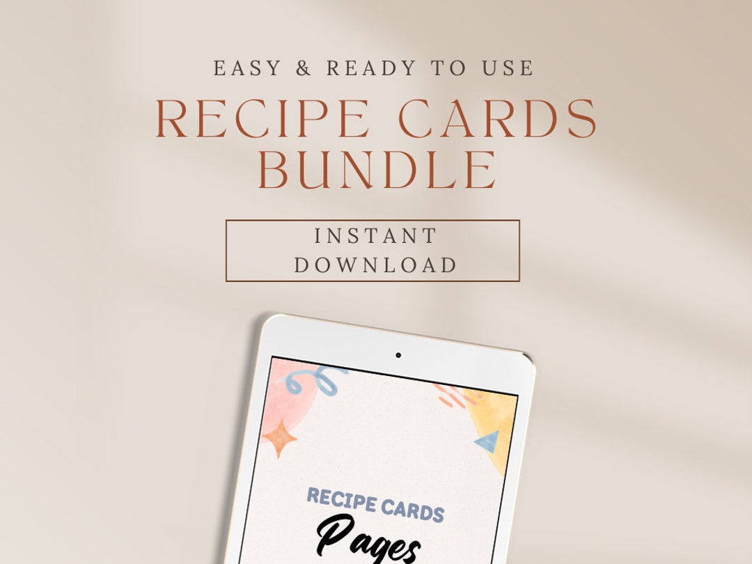 Recipe Card Bundle - Etsy