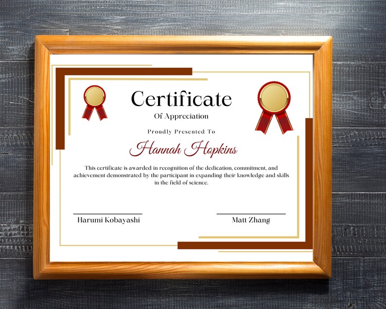 Editable Certificate of Appreciation Template, DIY Printable Award ...