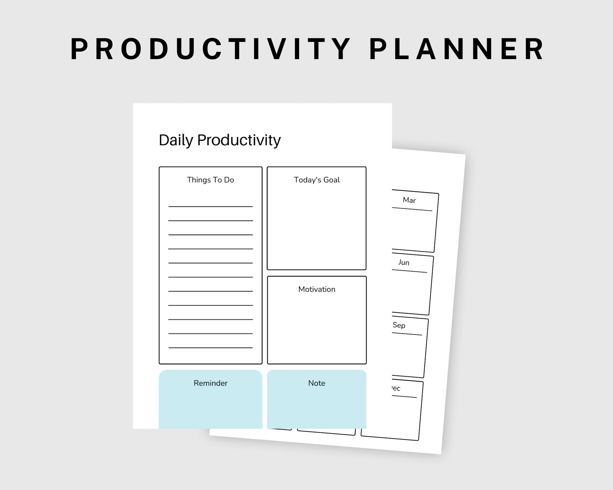 Printable Daily Productivity Planner, Daily Planner, Weekly ...