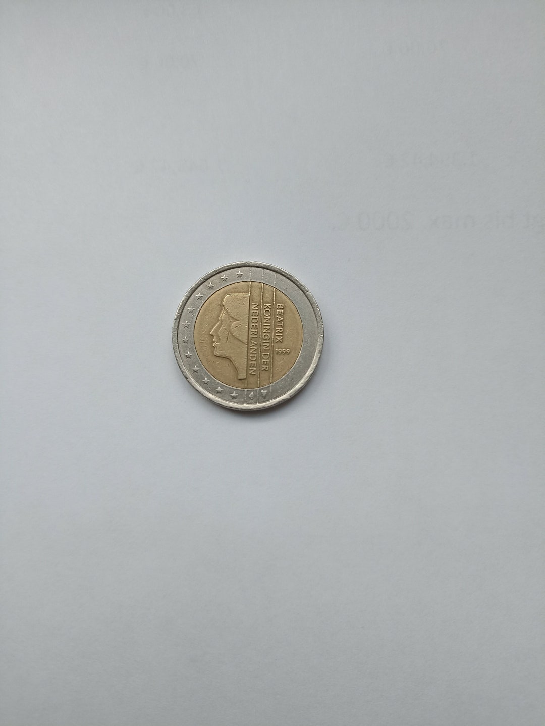 2 Euro Coin Beatrix Queen of the Netherlands 1999 - Etsy