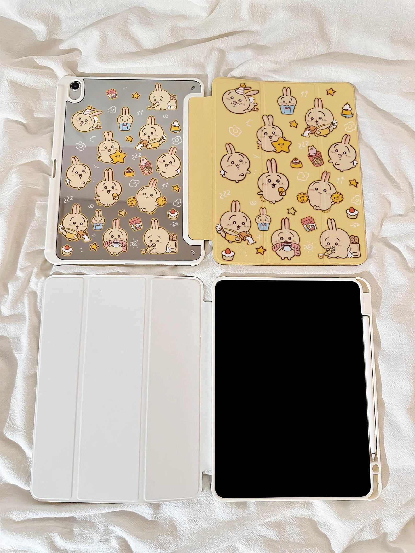 Kawaiii Chiikawa Yellow iPad Case: iPad Case With Pencil Holder for ...