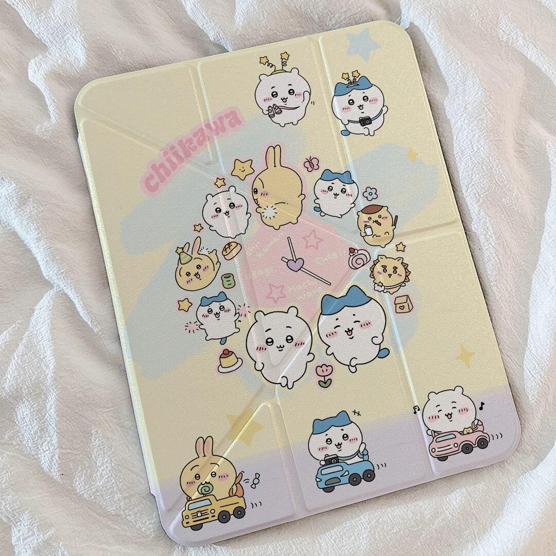 Kawaiii Chiikawa iPad Case: iPad Case With Pencil Holder for iPad Air 4 ...