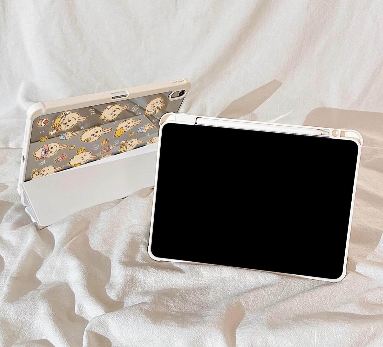 Kawaiii Chiikawa Yellow iPad Case: iPad Case With Pencil Holder for ...