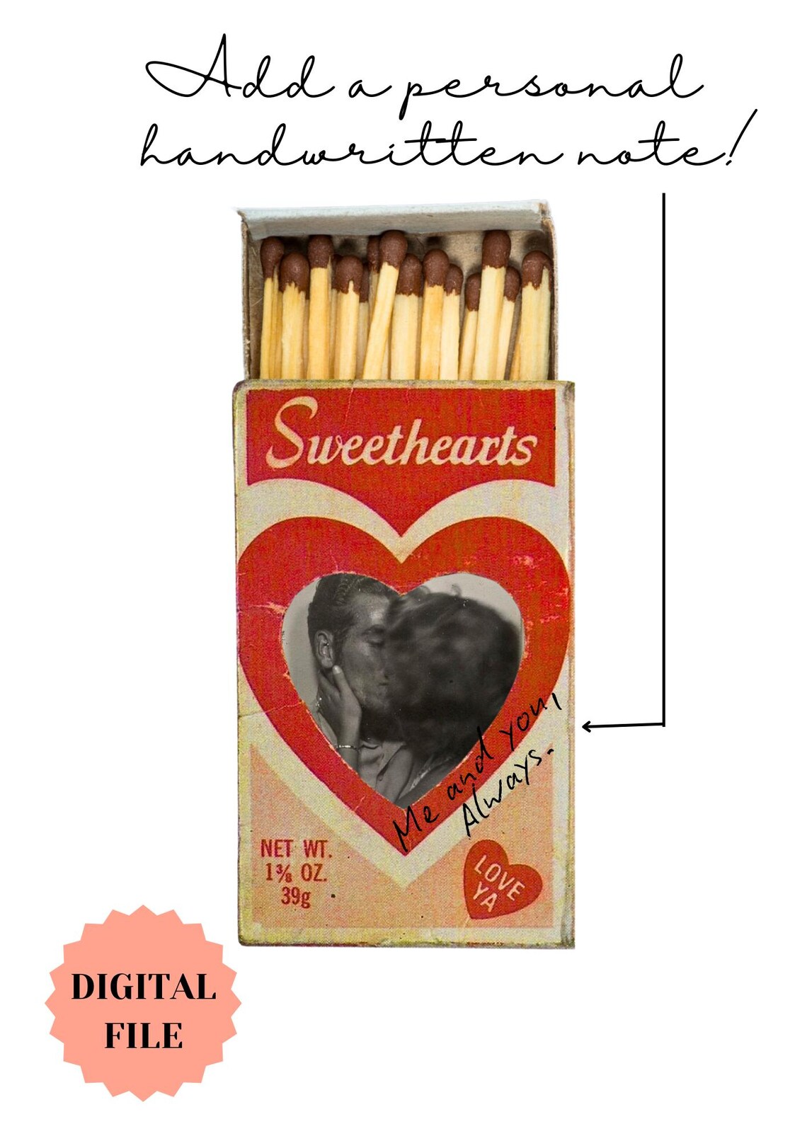Custom Sweethearts Matchbox Wall Art | Personalised Gift for Couple ...